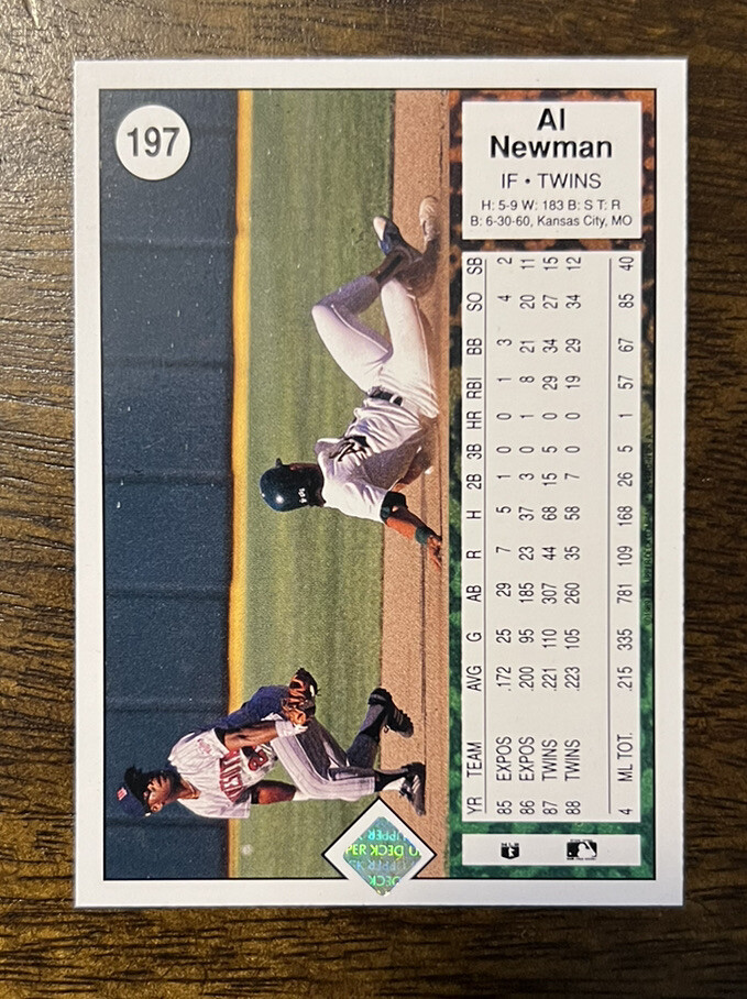 1989 Upper Deck Al Newman Baseball Cards #197 | eBay