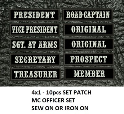 Motorcycle Embroidered Patch Custom Embroidered Name Tag Patch - 4x1 ...