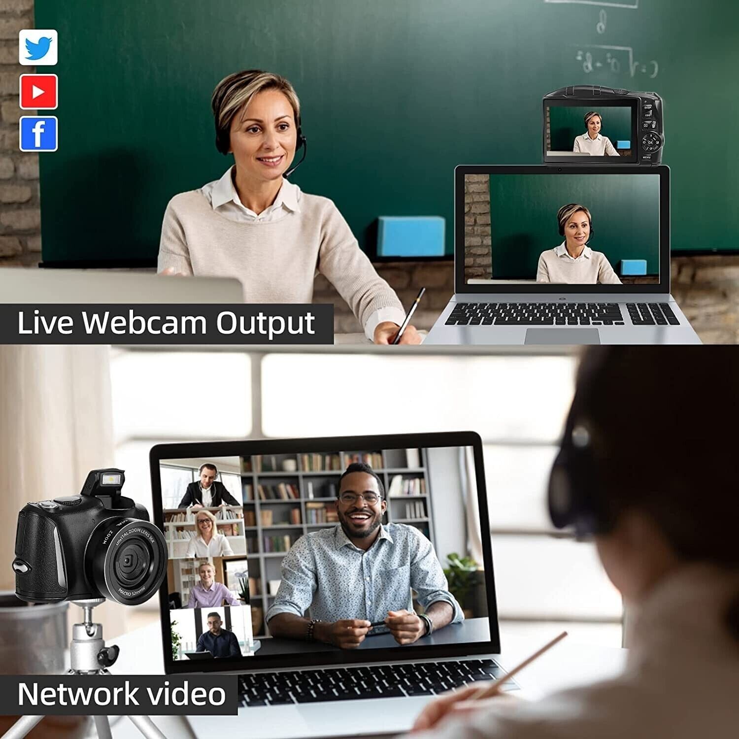 NBD Digital Camera 4K Ultra HD 48MP 16X with Wide Angle & Macro Len For ...