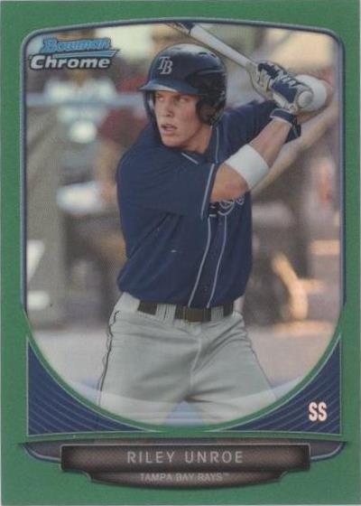 2013 Bowman Chrome Minis - Riley Unroe #11 Green Refractor /75 (RC) for ...