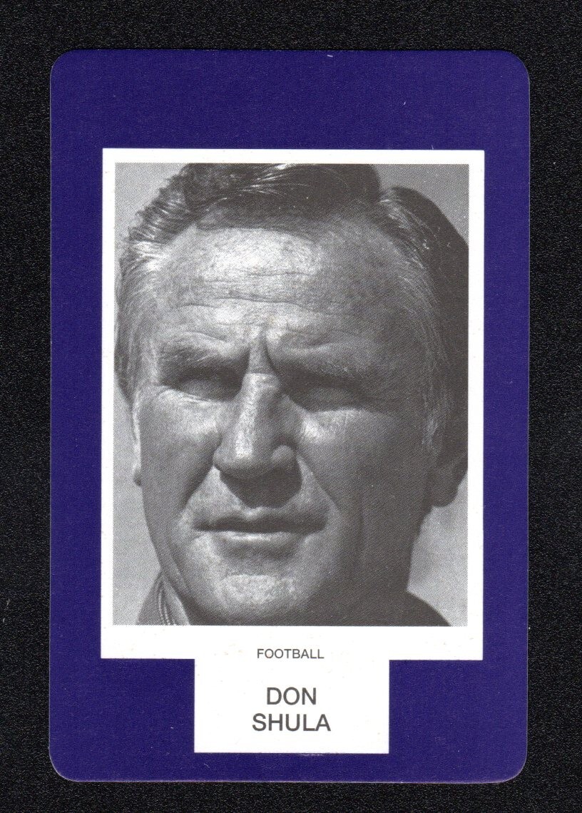 Don Shula HOF Dolphins Football Coach 1993 Face To Face Game Card ...