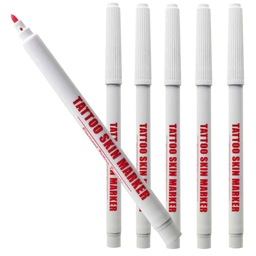 Tattoo Medical Surgical Skin Markers Bold Red Stencil Pens 5 Pack | eBay