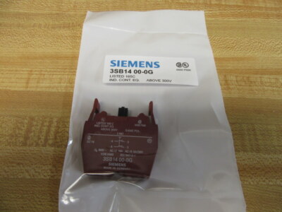 Siemens 3SB1400-0G Contact Block 3SB14000G | eBay