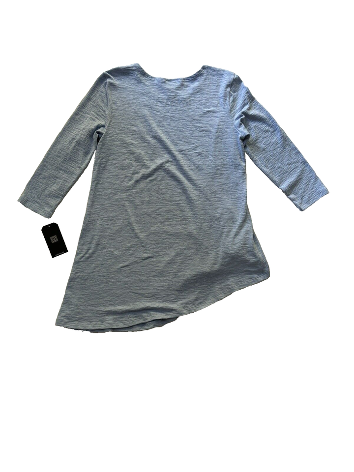Clara Sun Woo Women's Light Blue Tunic Top, 3/4 Sleeves, Size Small ...