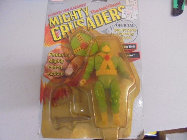 1984 Remco MIGHTY CRUSADERS The Evil ERASER Action Figure Sealed on ...