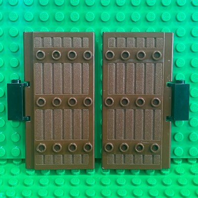 Lego Castle Gate Door 1x5x8 1/2 Stockade (30223) Brown with Black ...