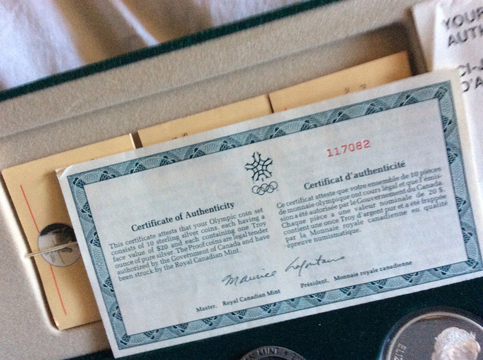 Canada 1985-88 Calgary Olympic PROOF Silver Coin Set 10 Coins w/ box ...