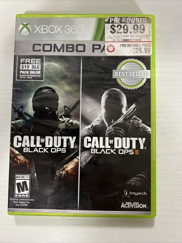 Microsoft Xbox 360 CIB COMPLETE TESTED Call of Duty: Black Ops Combo 1 ...
