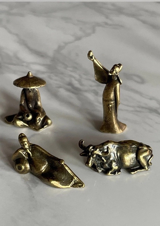 Mini Figurines Brass Small Decor Statues Miniature For Bonsai Tree ...