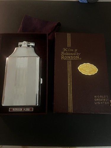 NOS Vintage Ronson Master case Art Deco Cigarette Case & Lighter Inc ...