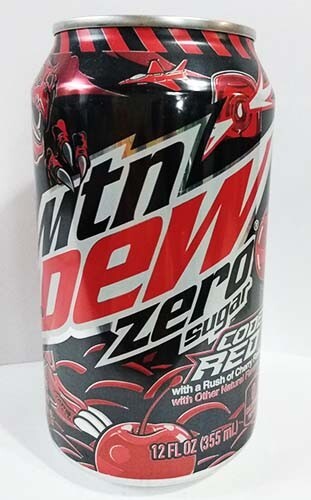 Mountain Dew Code Red ZERO 2021 FULL NEW 12oz Can American "Rush of ...