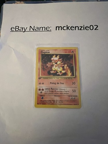 1999 Pokemon Base Set Magmar French 1st Edition #36 Ungraded Mint ...