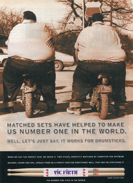 2001 Print Ad of Vic Firth Drumsticks w Billy & Benny McCrary The ...