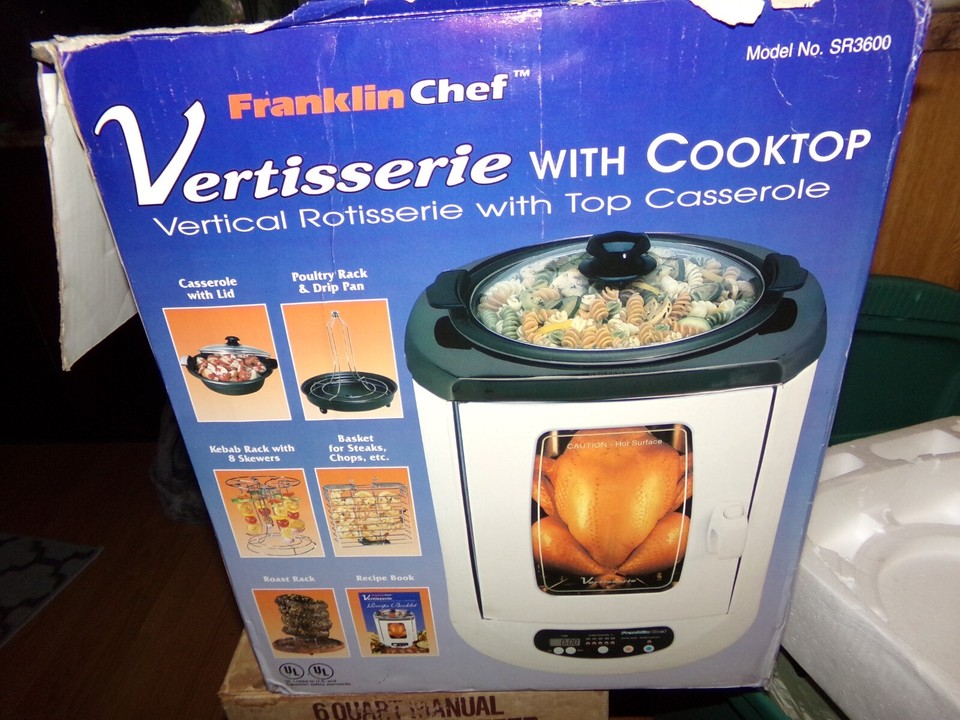 Franklin Chef SR3600 Vertisserie Plus Vertical Rotisserie with Top ...