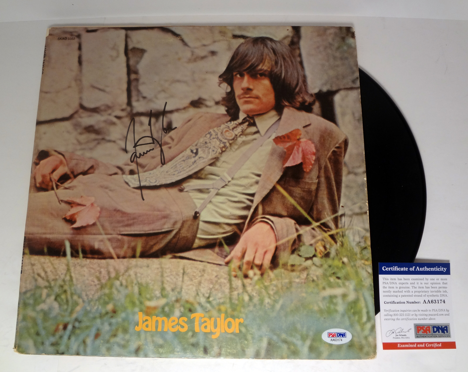 James Taylor Signed Autograph Self Titled Vinyl Record Album PSA/DNA ...