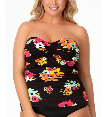 Anne Cole 283492 Women's Tankini Top, Island Bloom, Size 24W | eBay