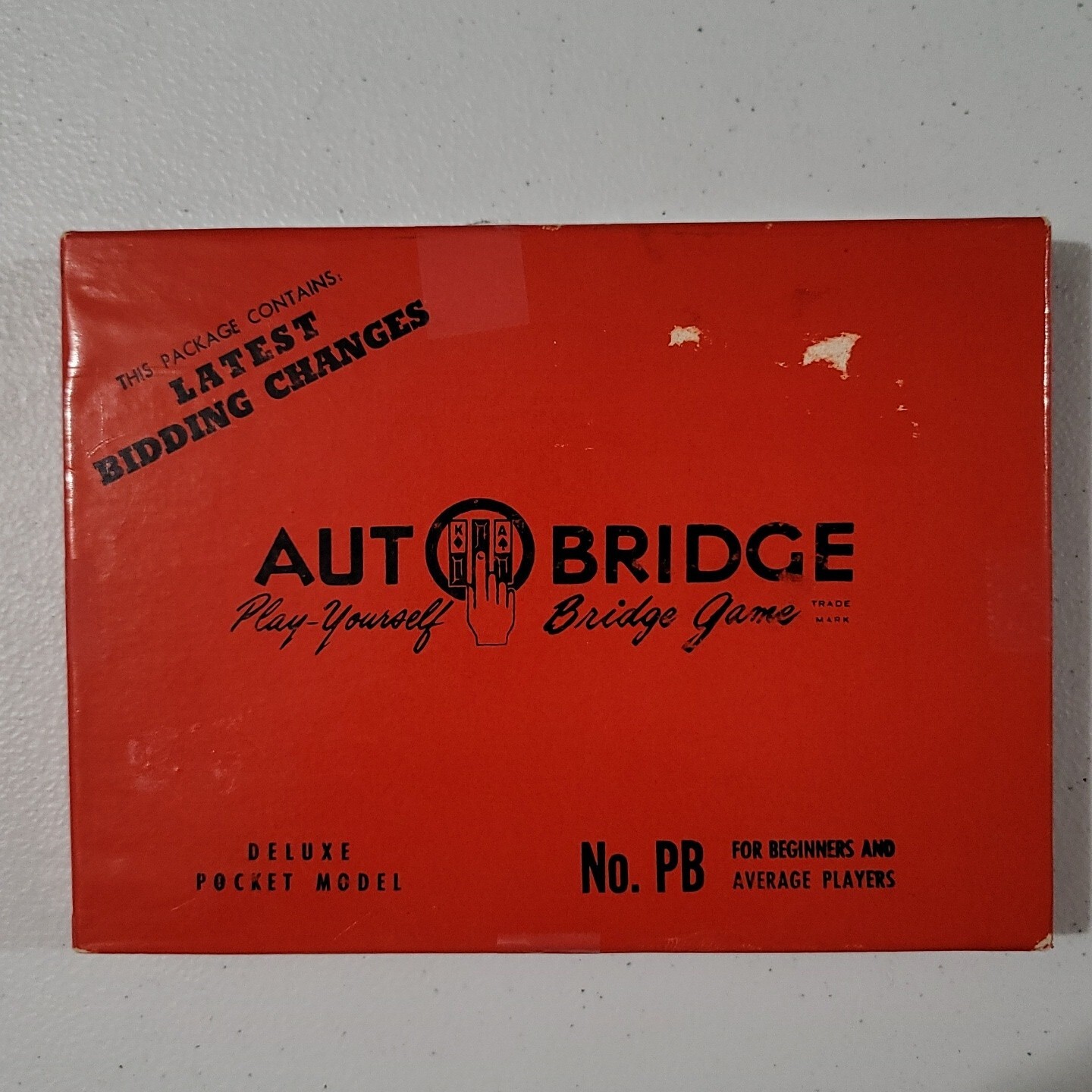VTG 1950's Auto Bridge Game For Beginners Set Play Yourself Deluxe ...