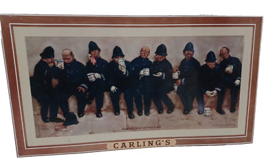 1950's Tin Sign Carlings Nine Pints of The Law Ale Beer Ad From 1881 ...