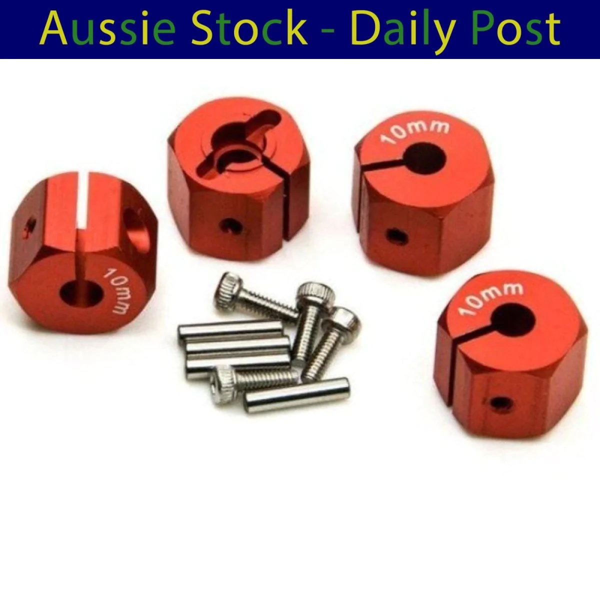 4pcs 10.0mm Red RC Car Wheel Hex Nut 12mm Hub Adaptor 1/10 4WD SCX10 ...