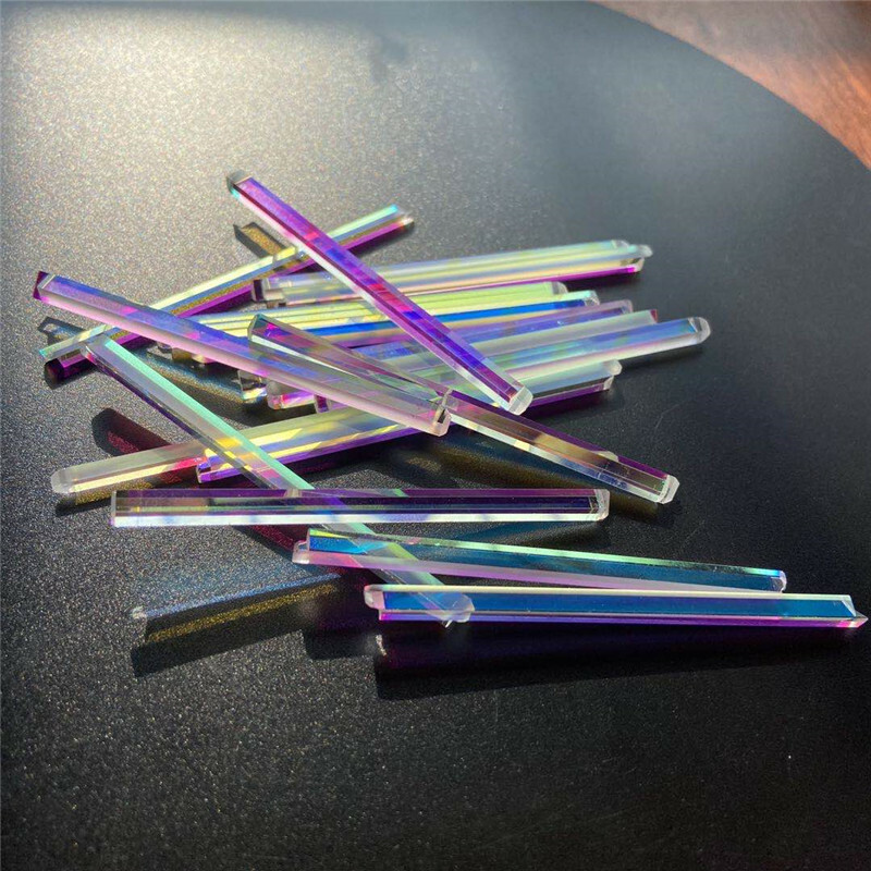 20pcs Defective Long Prism Optical Glass Physics Decorative Prism for ...