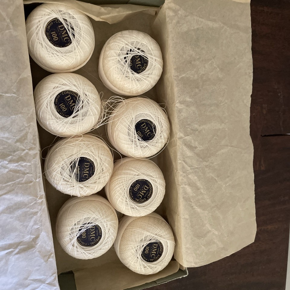 Vintage DMC Cordonnet Special No 100 Crochet Thread White 8 Balls | eBay