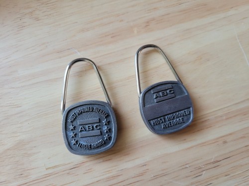 TWO Vintage ABC American Bowling Congress League Award Keychains Most ...