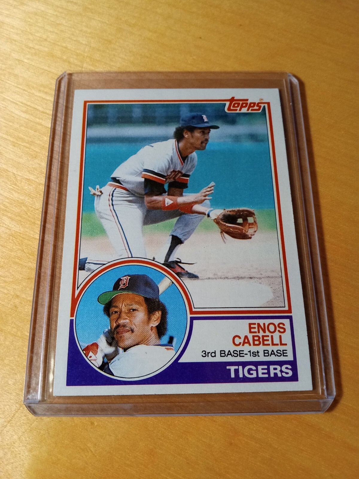 1983 Topps #225 ENOS CABELL Detroit Tigers Baseball Card, 1st & 3rd ...
