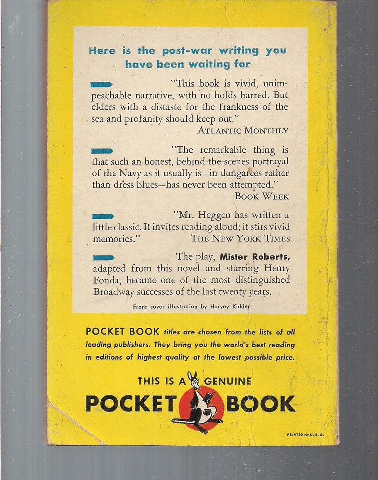MISTER ROBERTS ~ 550 1949 5TH THOMAS HEGGEN a READING COPY | eBay