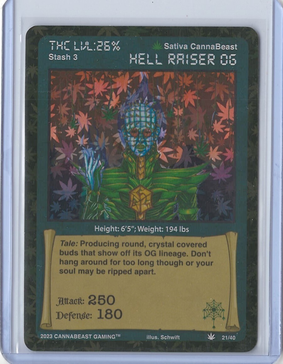 CannaBeast TCG Hell Raiser OG Holo Card #21/40 Harvest Of Horror CCG ...