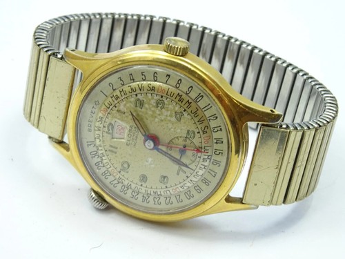 Vintage Eloga Triple Date Mechanical Hand Wind Watch WORKING | eBay