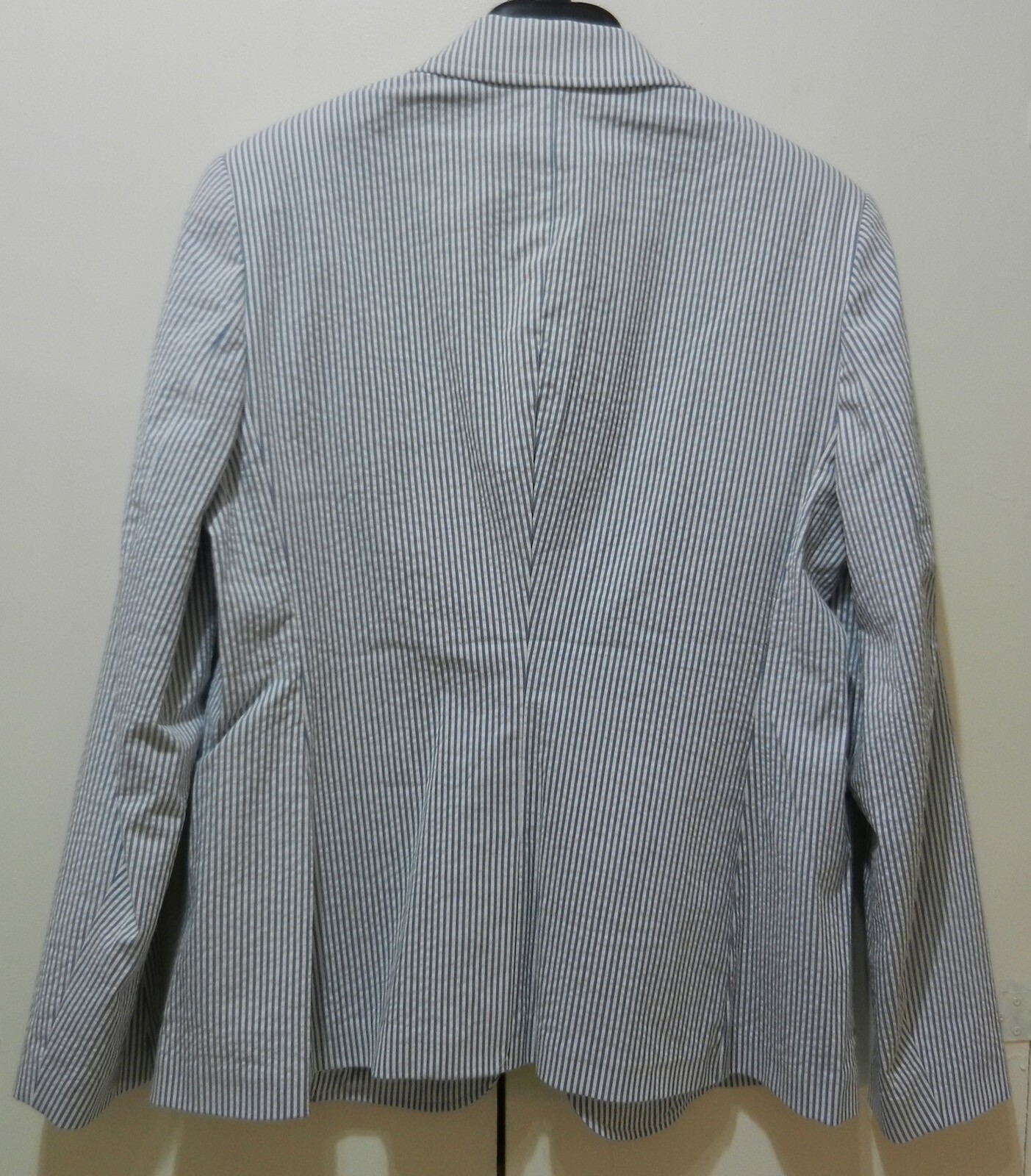 CHAPS Women's Blazer Blue Pin Stripes Size 16 Silver Buttons NWT | eBay