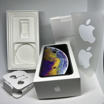 iPhone XS Max Silver 64GB BOX ONLY With Stickers, Empty Box, Scuffs | eBay