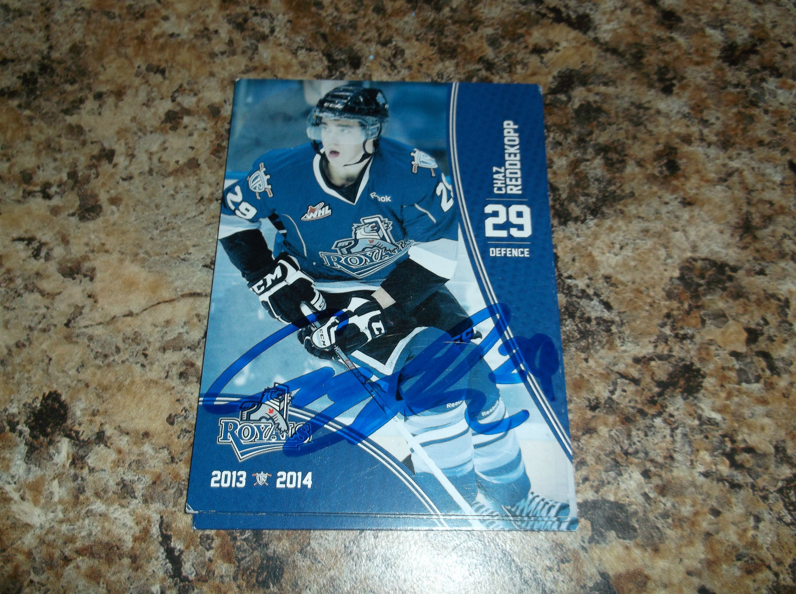 CHAZ REDDEKOPP 2013-14 VICTORIA ROYALS AUTOGRAPHED CARD | eBay