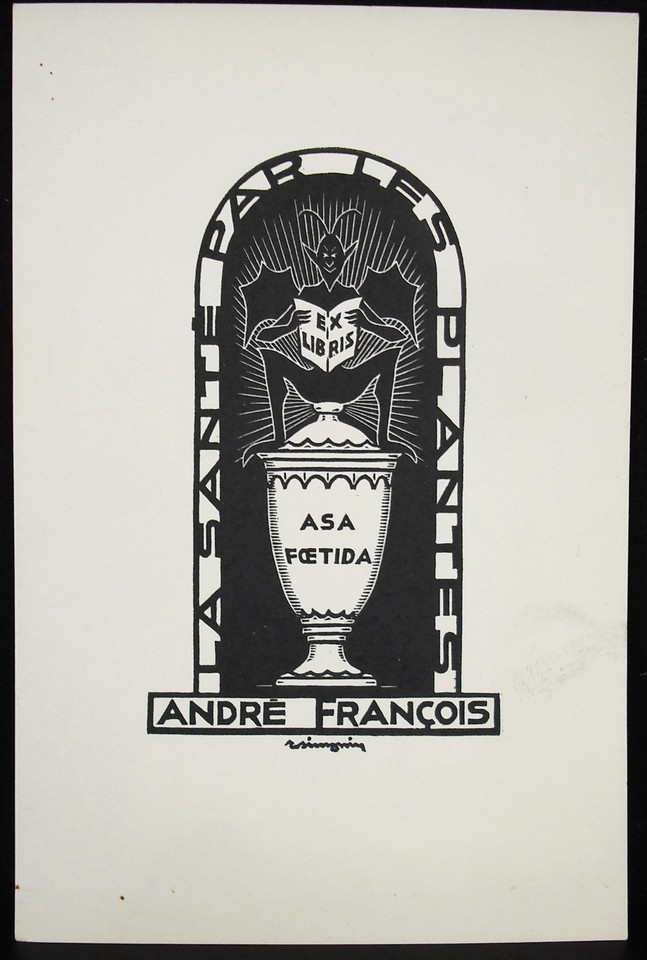 Ex Libris 1970 André François Raymond Simonin Health Per Plants Asa ...