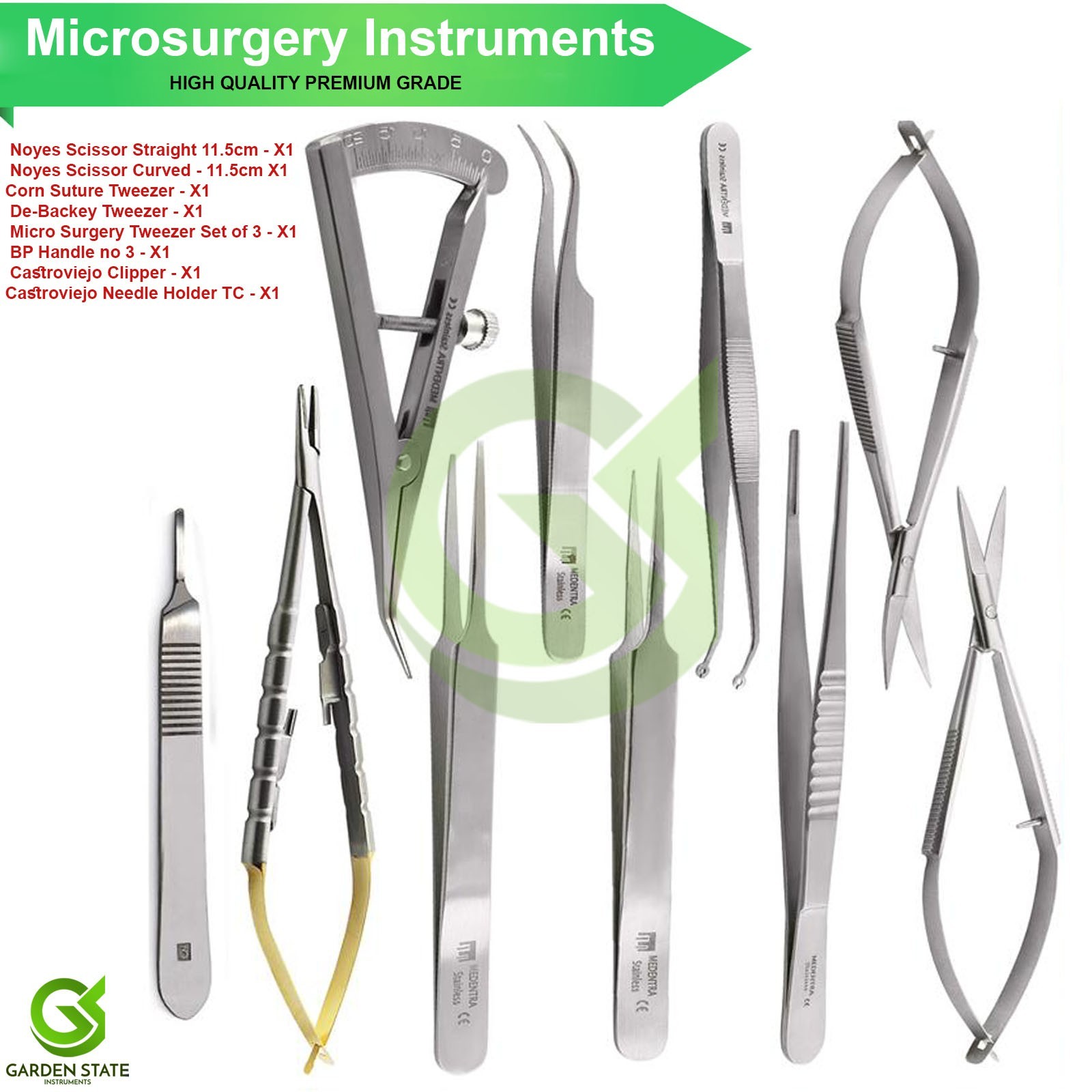 Microsurgery Instruments Needle Holder Forceps Micro Surgical Scissors ...