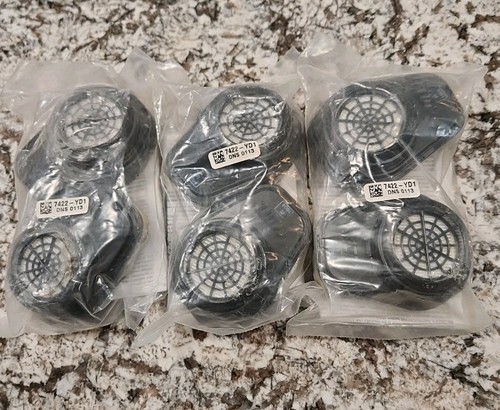 3 NEW OLD STOCK 3M Scott 7422-YD1 Cartridge & Filter Respirator 742 PN ...