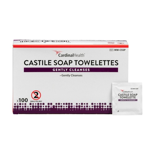 Cardinal Health™ Individually Packaged Castile Soap Towelette, Single ...