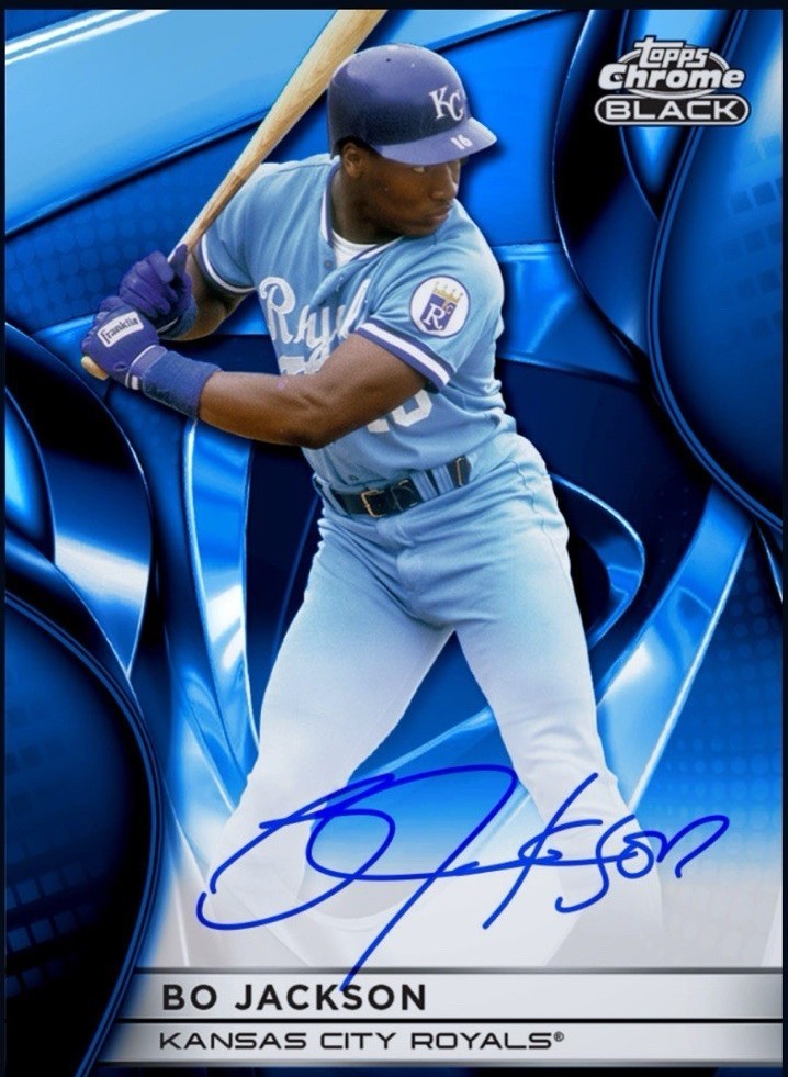 2025 Topps Chrome Black - Autographs Bo Jackson #CBA-BJ Blue Refractor ...