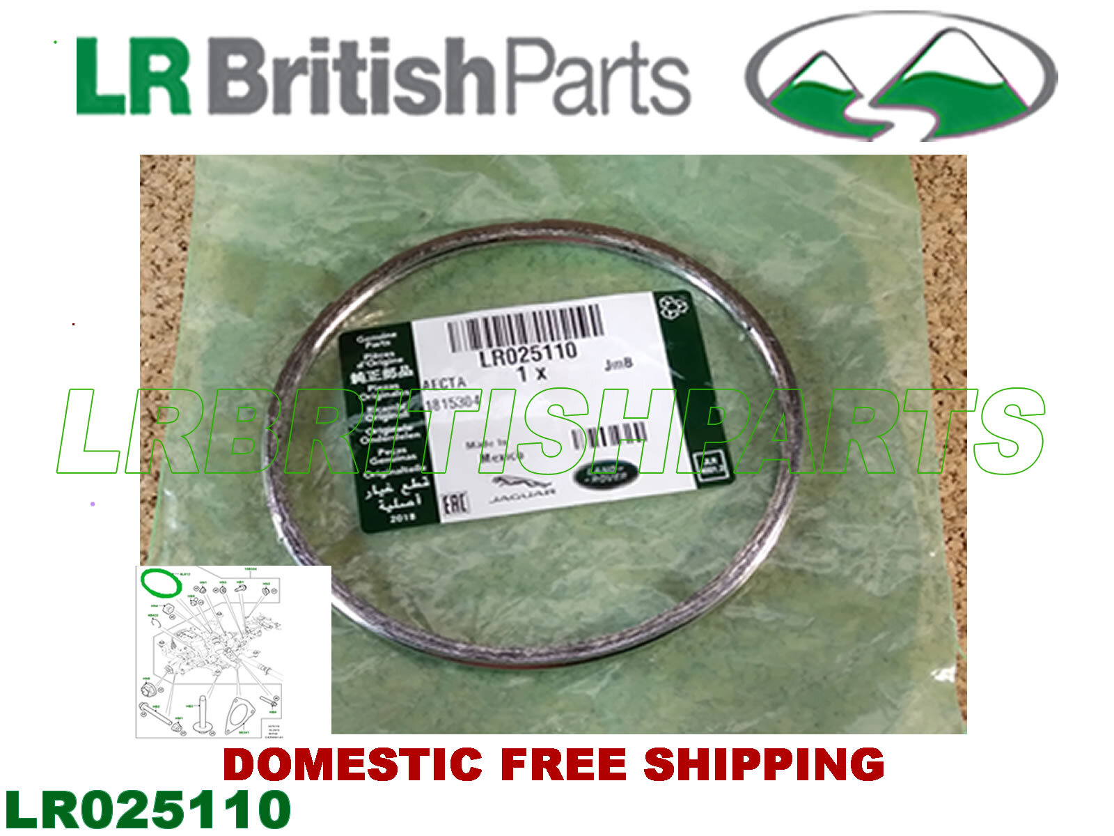 GENUINE LAND ROVER TRANSMISSION EXTERNAL GASKET 2.0L PETROL LR025110 ...