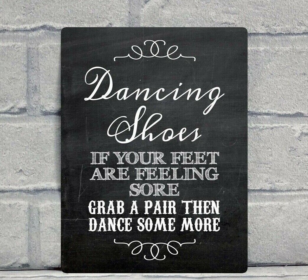 Dancing Shoes Wedding Flip Flops Metal Sign - A5 - 20cm x 15cm | eBay UK