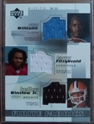 2004 Larry Fitzgerald/Roy Williams/Kellen Winslow Jr. Rookie Fabrics ...
