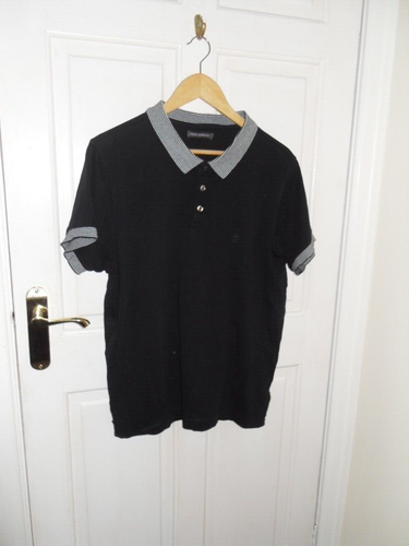 Men's French Connection Polo Shirt. Black/White. Size XL | eBay