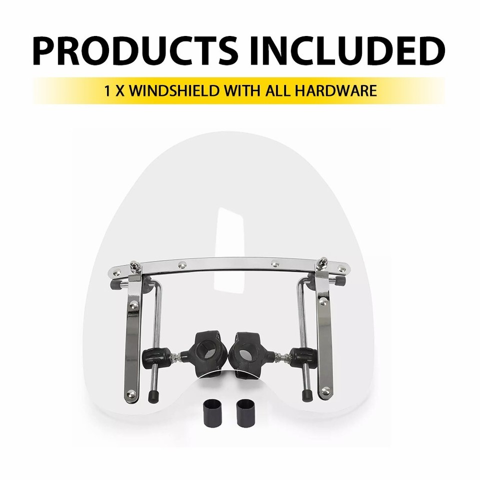 Motorbike Wind Screen Deflector Windscreen Motorcycle Front Windshield ...