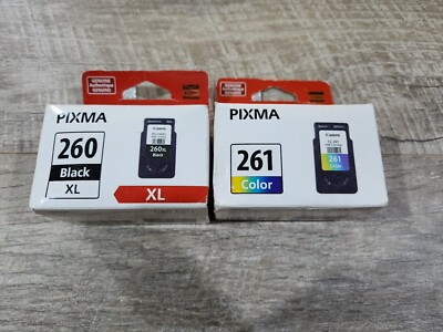 Canon Genuine Ink Fine Cartridge 260 & 261 XL Black & Color Pixma NIB ...