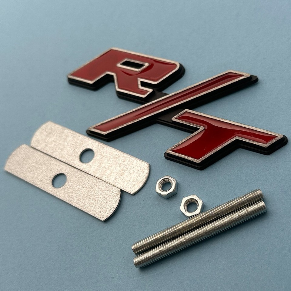 For RT Emblems Front Grille R/T Replacement Badge RT Letter Nameplate ...