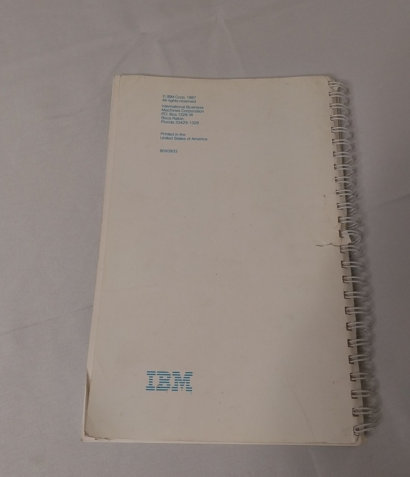 IBM Disk Operating System Version 3.30 User's Guide Spiralbound 80X0933 MS-DOS | eBay
