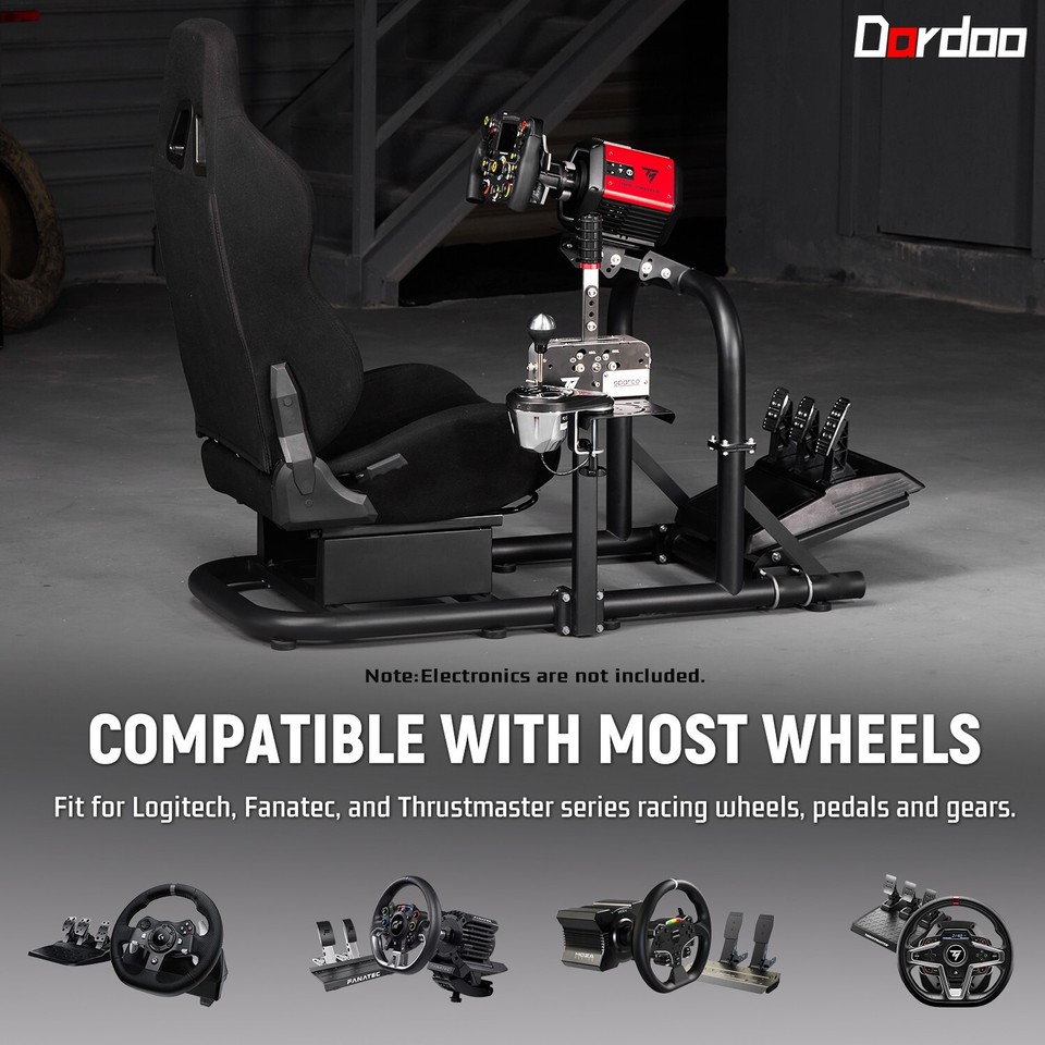 Dardoo Racing Simulator Cockpit With Seat Fit Logitech G29 Thrustmaster ...