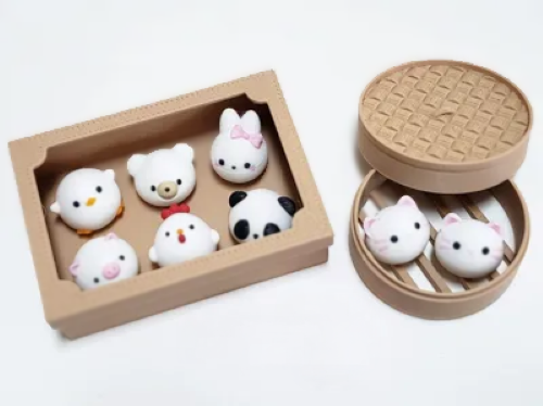 3D Printed Dim Sum Gift Boxes, Hand Painted Dim Sums in Cute Gift Boxes ...