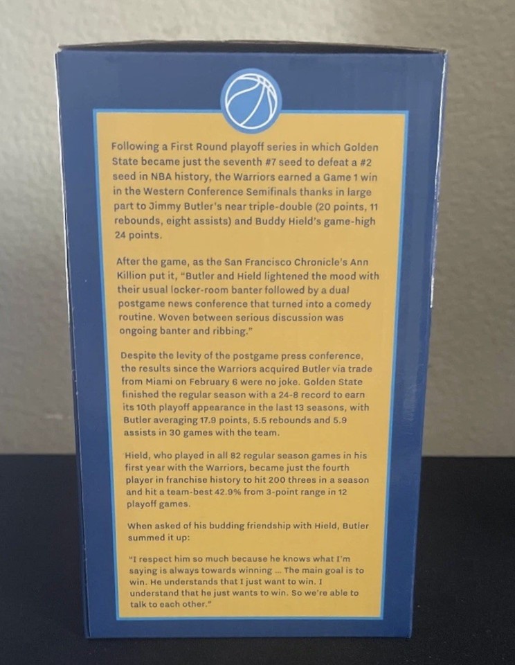 Jimmy Butler Buddy Hield BEST BUDDIES Bobblehead SGA 2025 Golden State ...