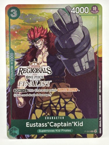 Eustass "Captain" Kid P-003 EN ONE PIECE TCG 2024 ONLINE REGIONALS ...